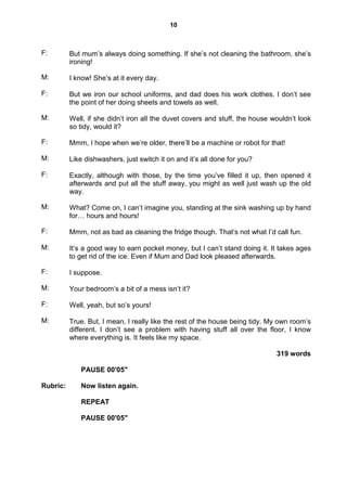 Cambridge english-preliminary-for-schools-sp-5-tapescript v2 | PDF