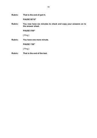 Cambridge english-preliminary-for-schools-sp-5-tapescript v2 | PDF