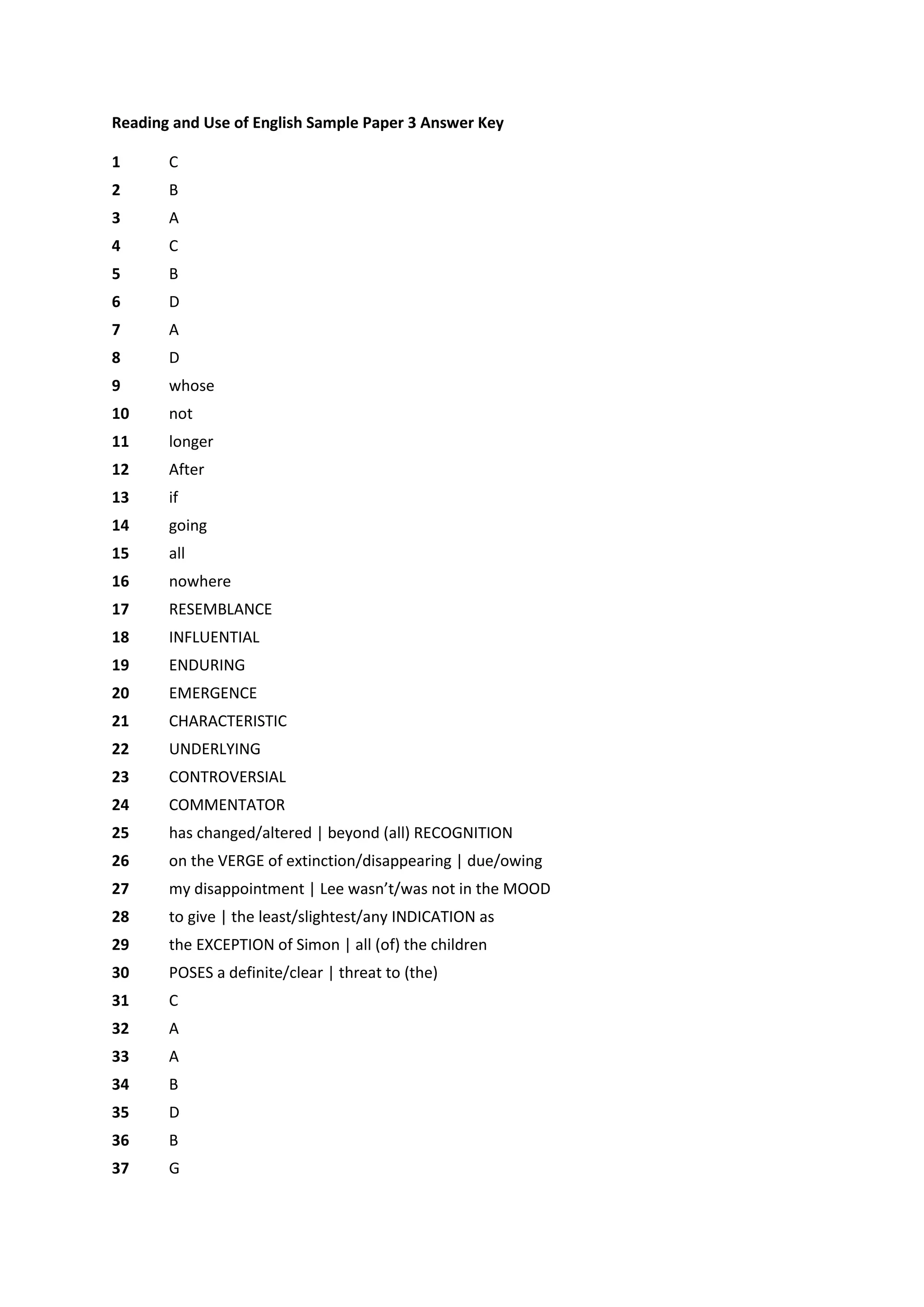 Cambridge english-proficiency-r&ue-sp3-answer-key v2 | PDF