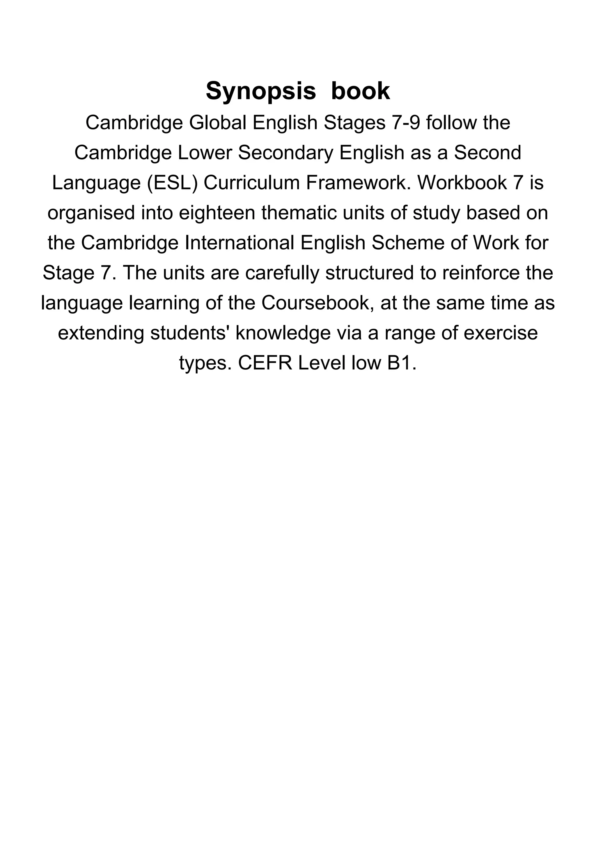 Cambridge Global English Stage 7 Workbook | PDF