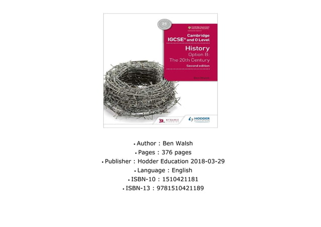 Cambridge IGCSE and O Level History 2nd Edition: Option B: The 20th ...