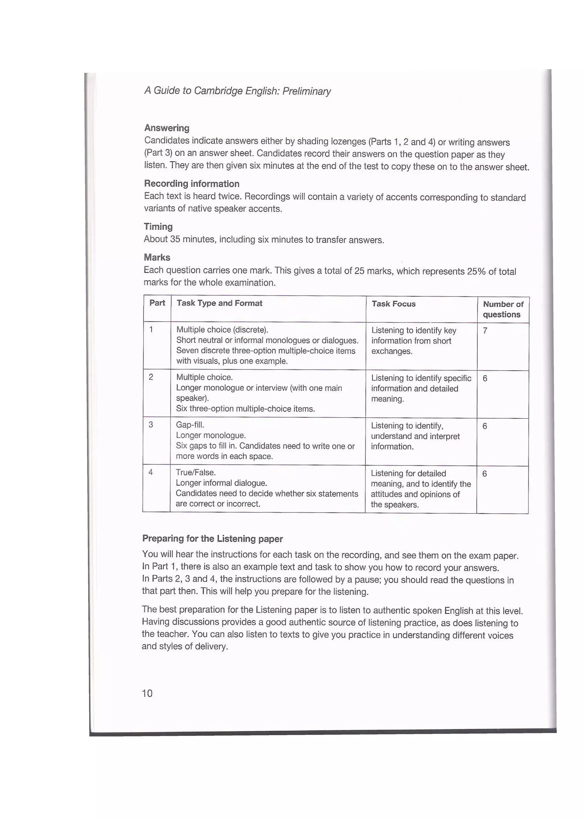Cambridge PET 7 | PDF