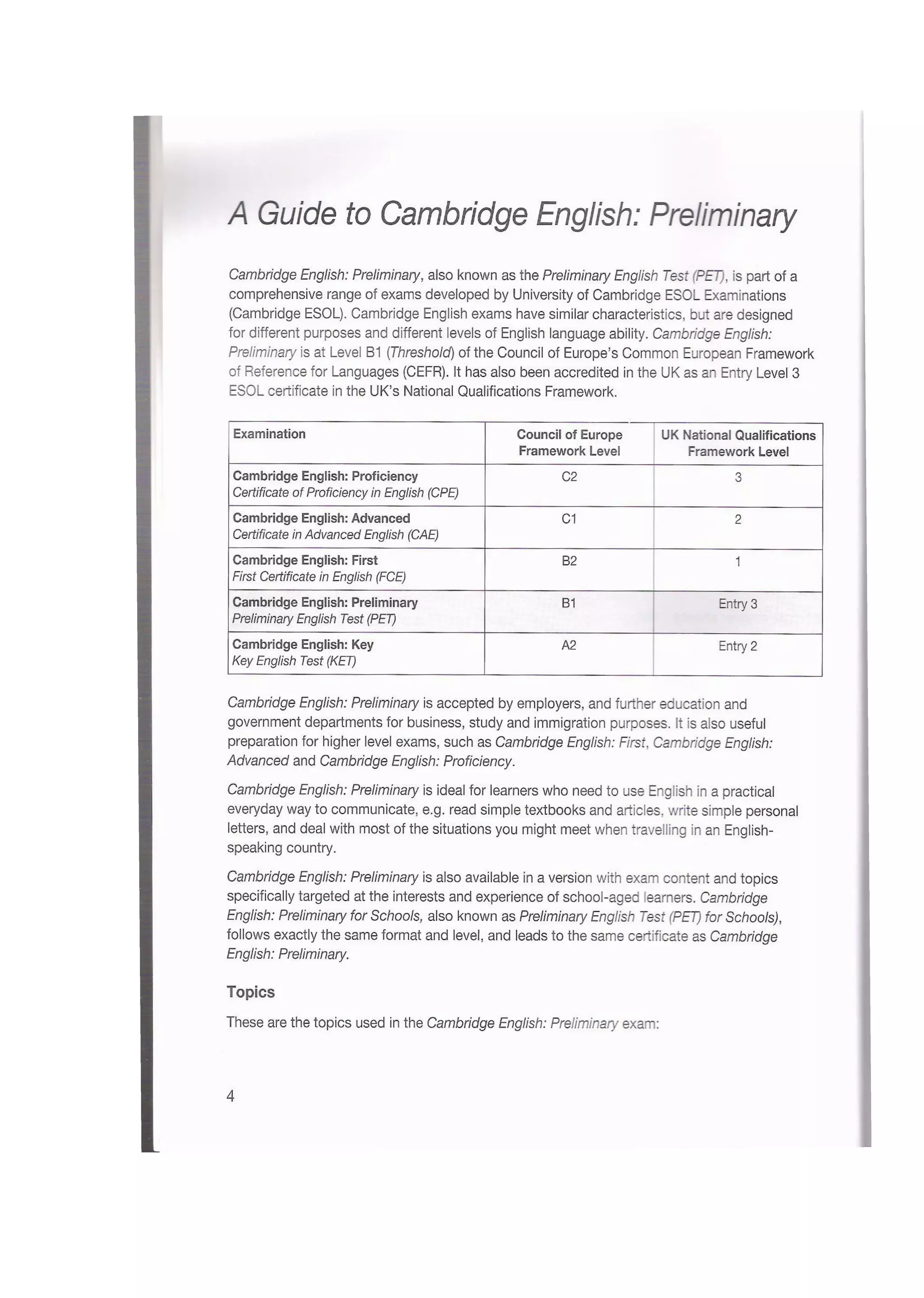 Cambridge PET 7 | PDF