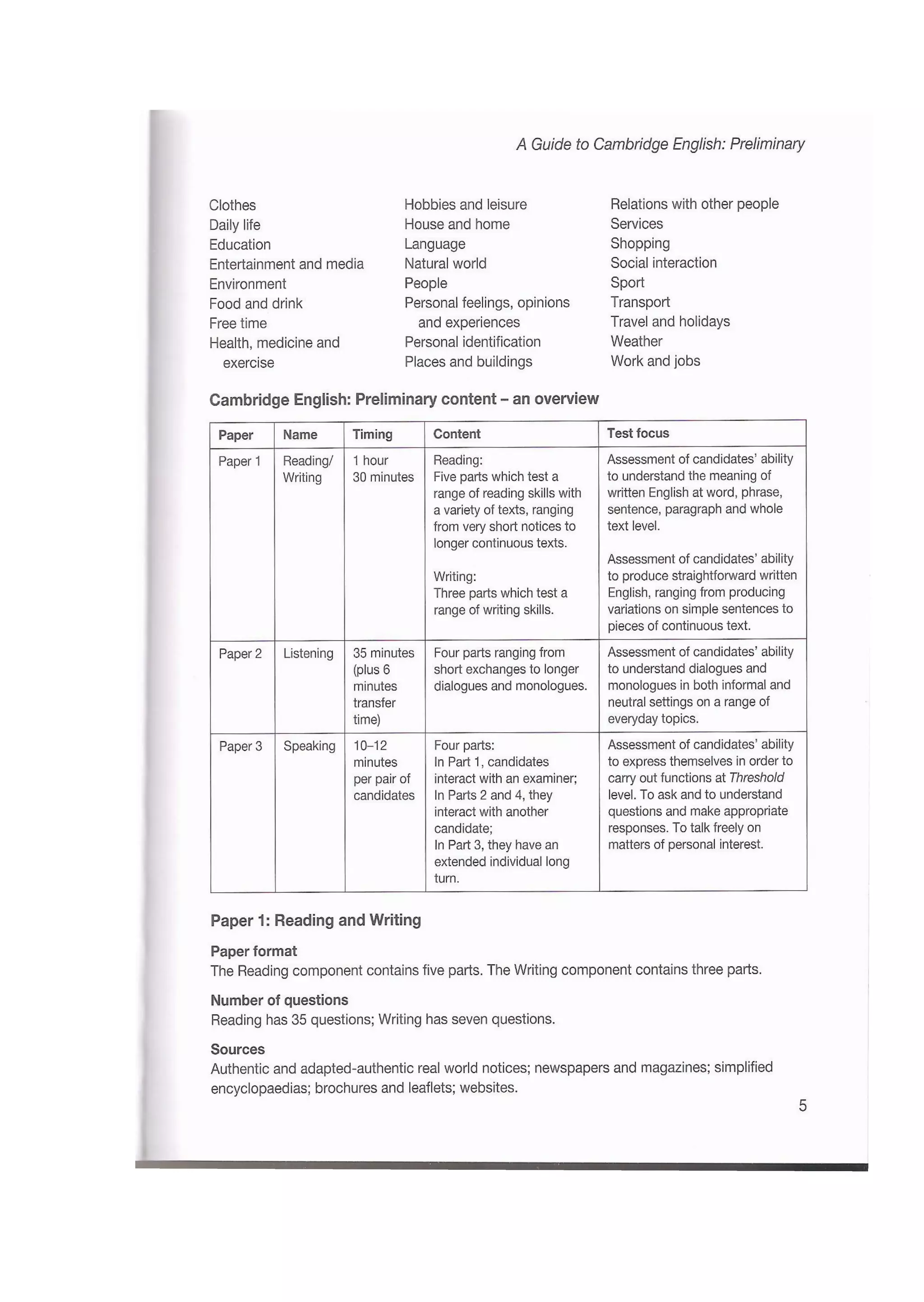 Cambridge PET 7 | PDF