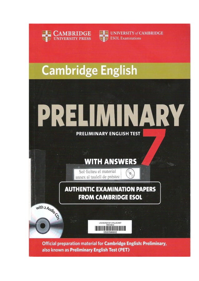 Cambridge PET 7 | PDF