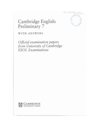 Cambridge PET 7 | PDF