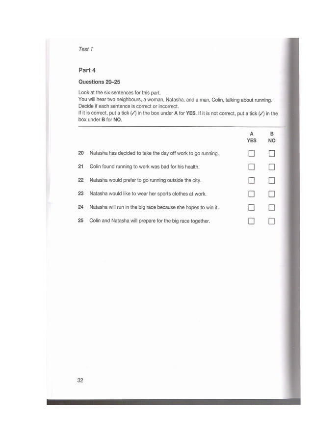 Cambridge PET 7 | PDF