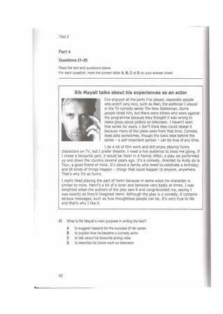 Cambridge PET 7 | PDF