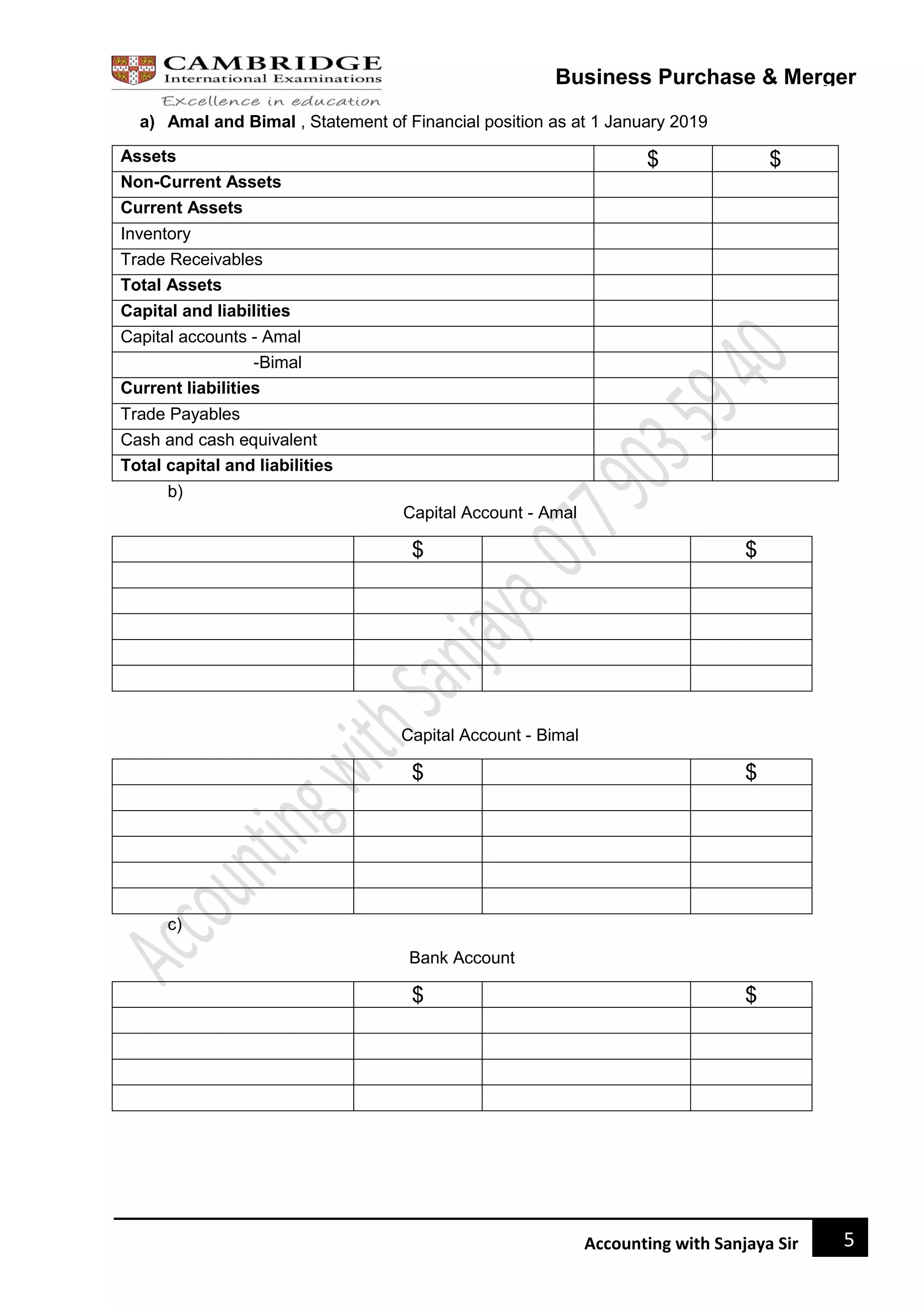 Cambridge A Level Business Purchase and Merger | PDF