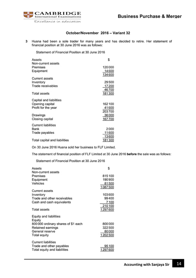 Cambridge A Level Business Purchase and Merger | PDF