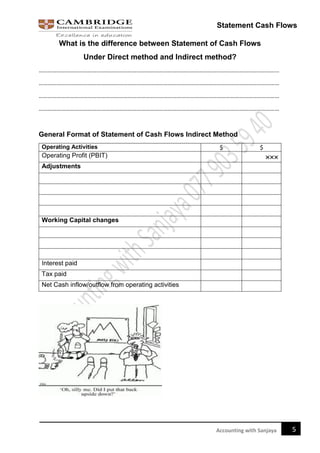 Cambridge a level cash flow statement | PDF
