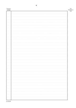 Cambridge answer booklet | PDF