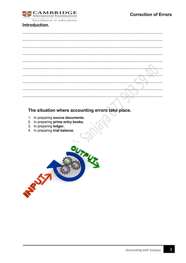 Cambridge as level correction of errors | PDF | Business Accounting & Finance | Business