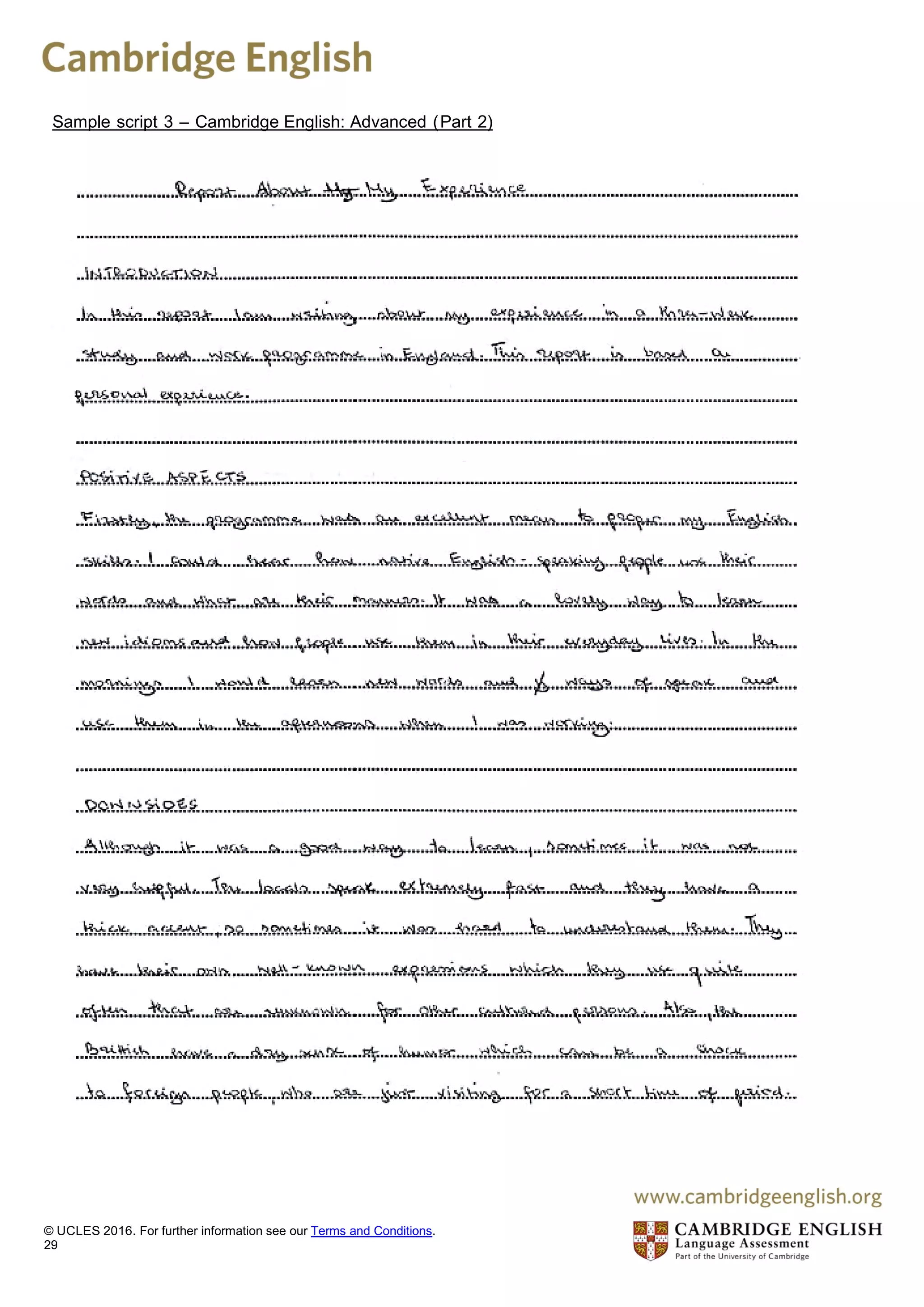 Cambridge assessing writing-c1 | PDF