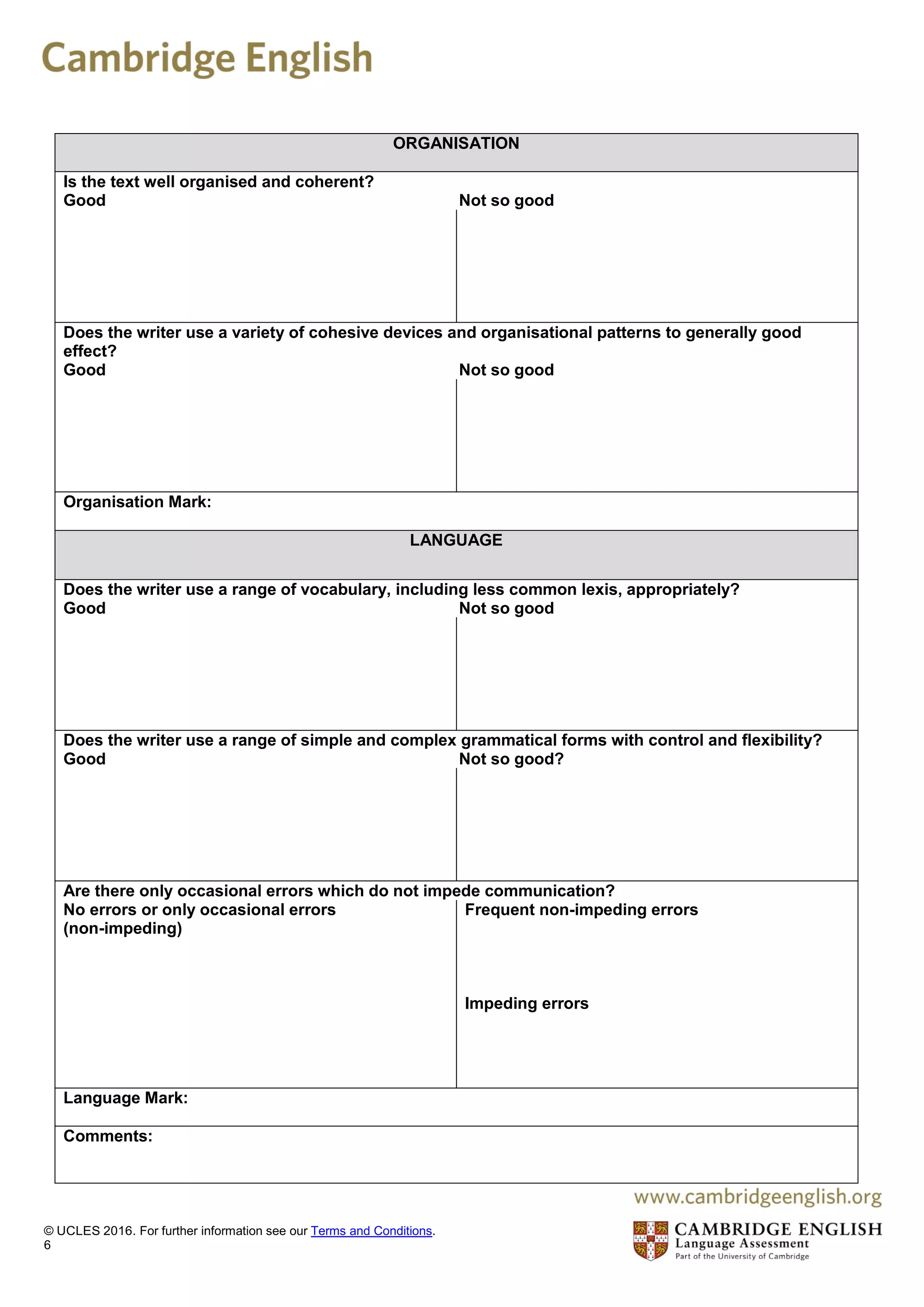 Cambridge assessing writing-c1 | PDF
