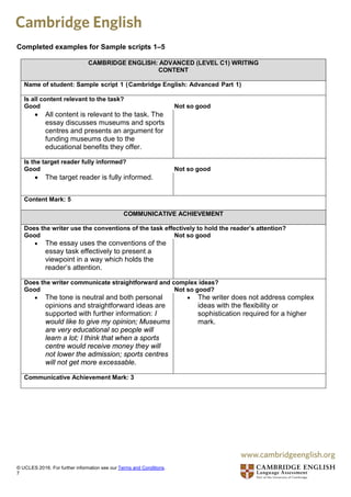 Cambridge assessing writing-c1 | PDF