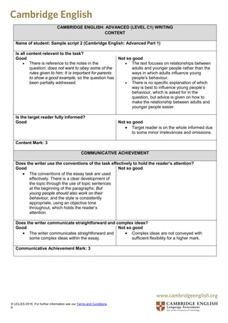 Cambridge assessing writing-c1 | PDF