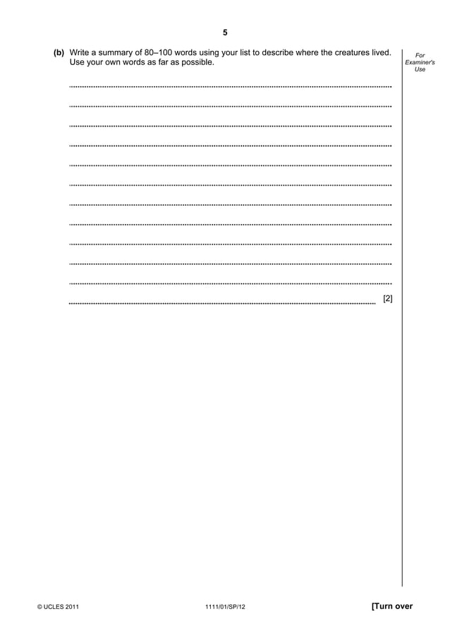 Cambridge checkpoint english p1 specimen 2012 | PDF Cambridge checkpoint english p1 specimen 2012 | PDF