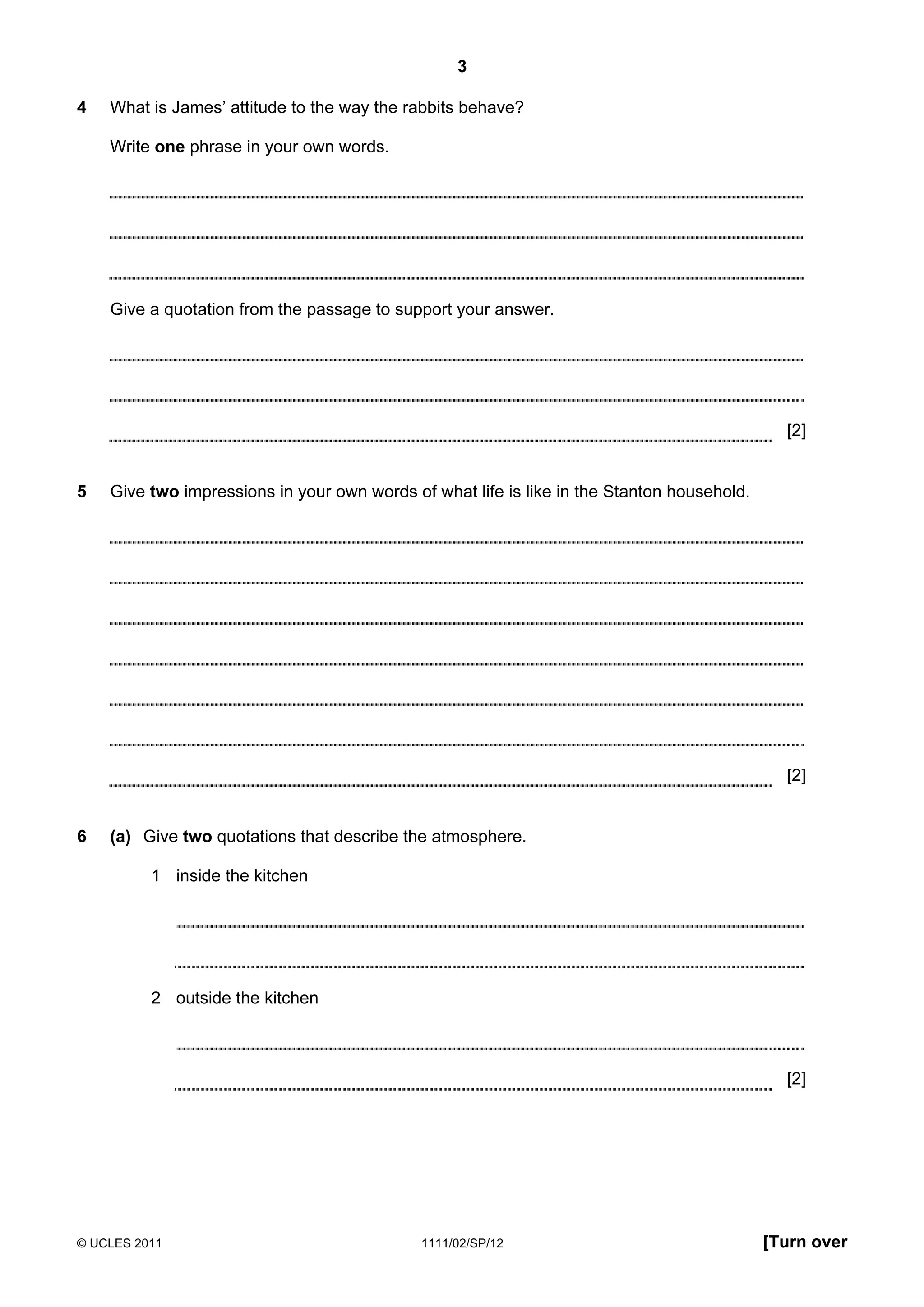 Cambridge checkpoint english p2 specimen 2012 | PDF