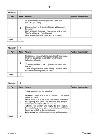Cambridge checkpoint english p2 specimen mark scheme 2012 | PDF