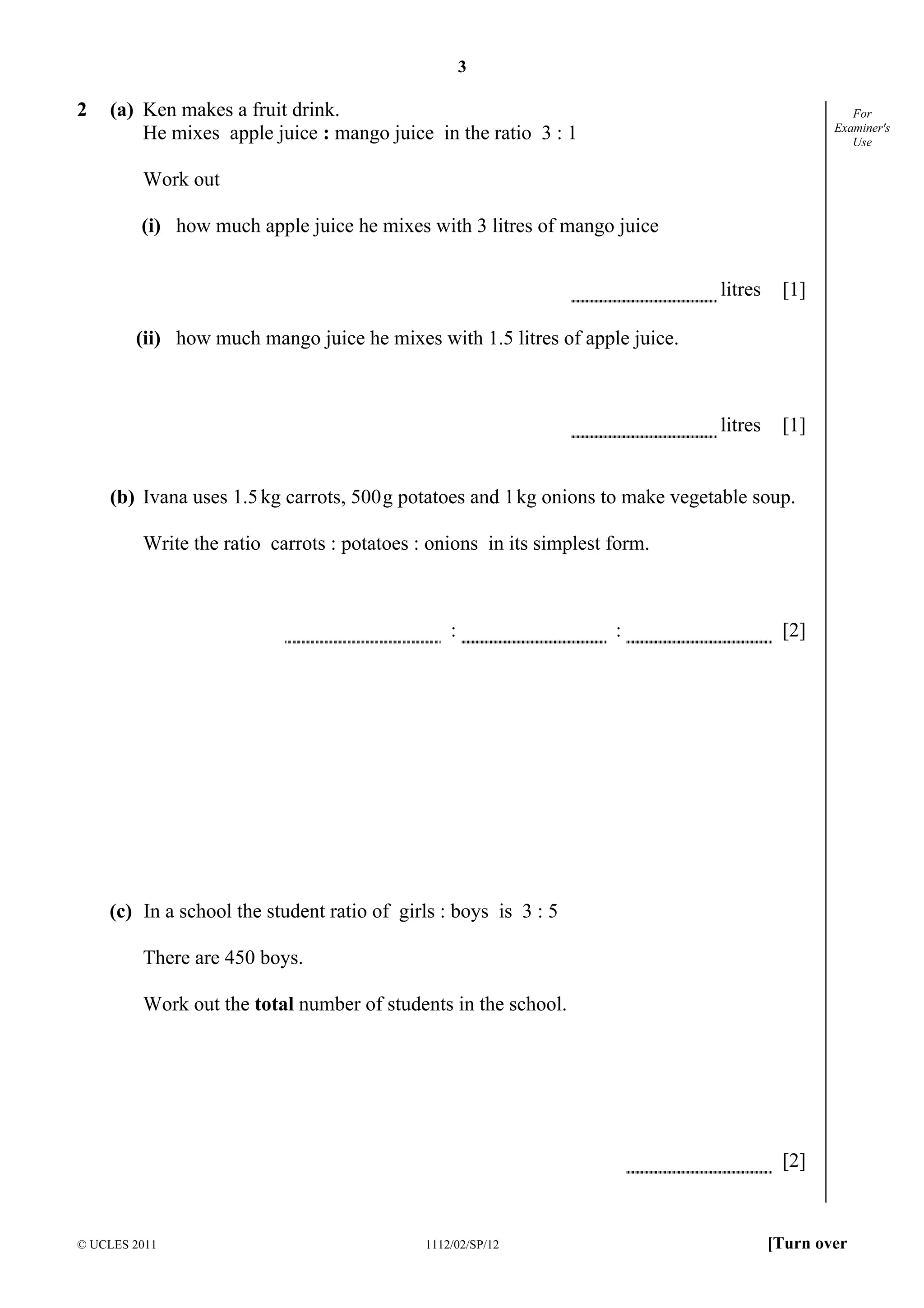 Cambridge checkpoint maths p2 specimen 2012 | PDF