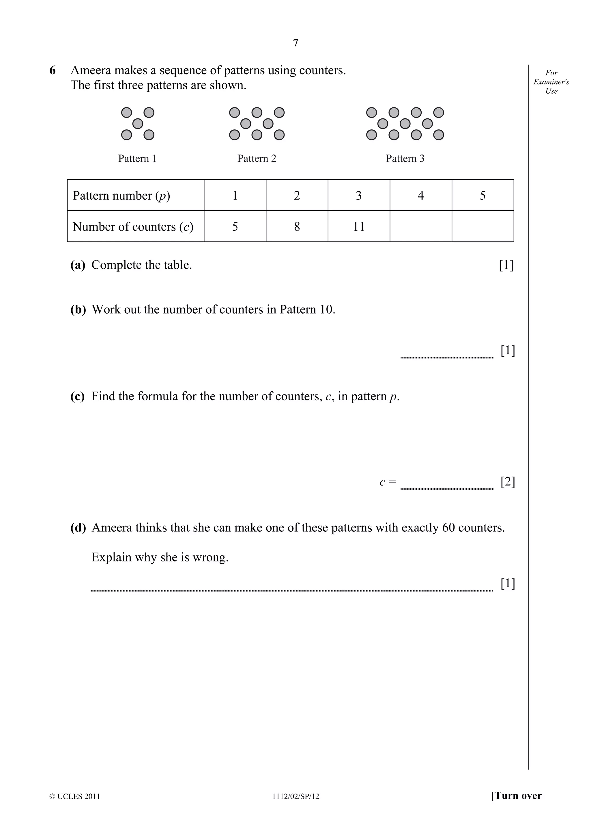 Cambridge checkpoint maths p2 specimen 2012 | PDF