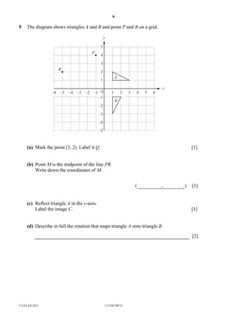 Cambridge checkpoint maths p2 specimen 2012 | PDF