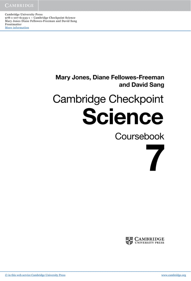 Cambridge checkpoint science_coursebook_7 | PDF | Geology | Science
