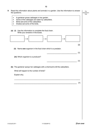 Cambridge checkpoint science p2 specimen 2012 | PDF