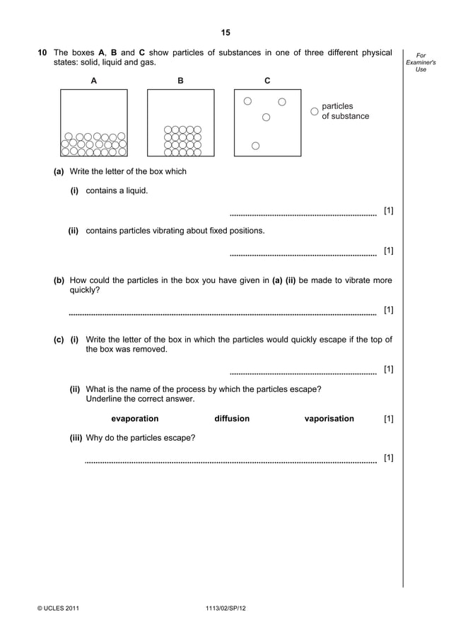 Cambridge checkpoint science p2 specimen 2012 | PDF