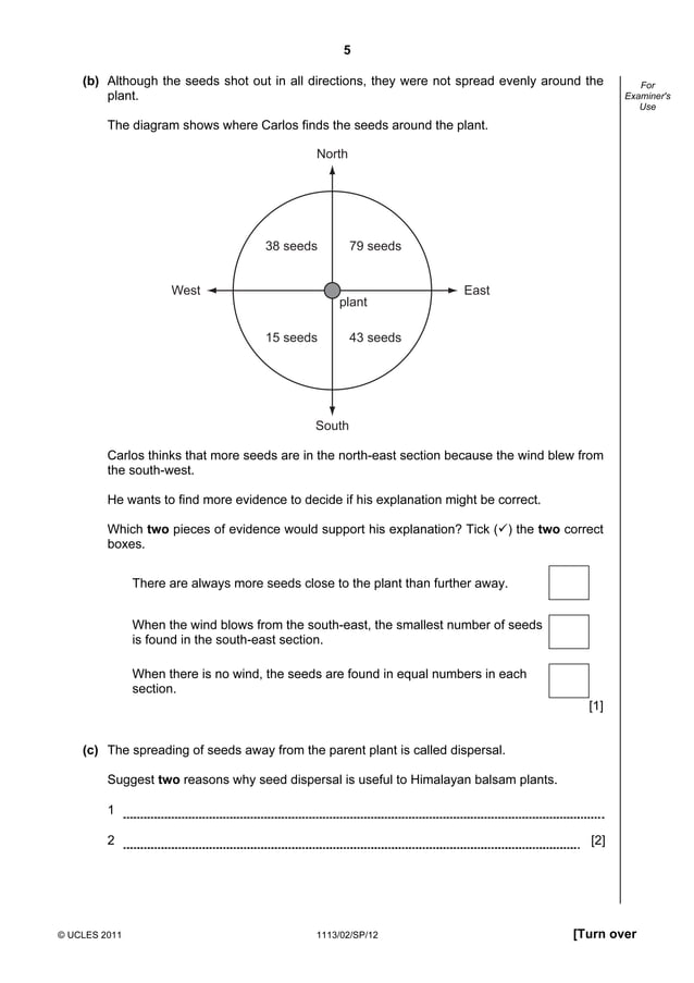 Cambridge checkpoint science p2 specimen 2012 | PDF
