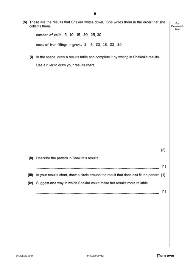 Cambridge checkpoint science p2 specimen 2012 | PDF