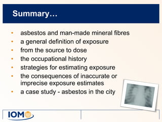 Occupational epidemiology and exposure assessment | PPT