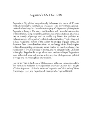 (Cambridge Critical Guides) James Wetzel - Augustine's City of God_ A ...