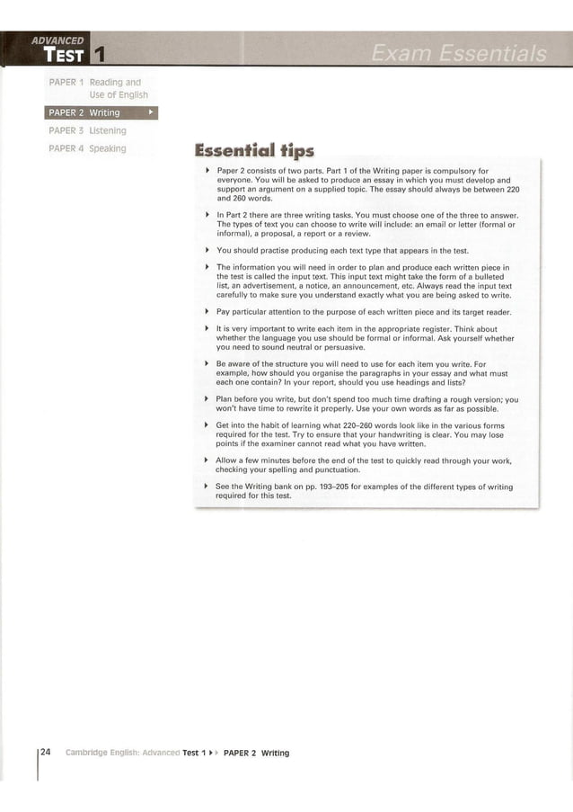 Cambridge English advanced (cae) 2 with key.exam essentials practice ...