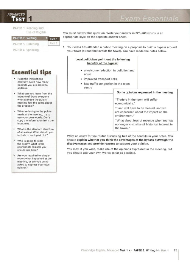 Cambridge English advanced (cae) 2 with key.exam essentials practice ...