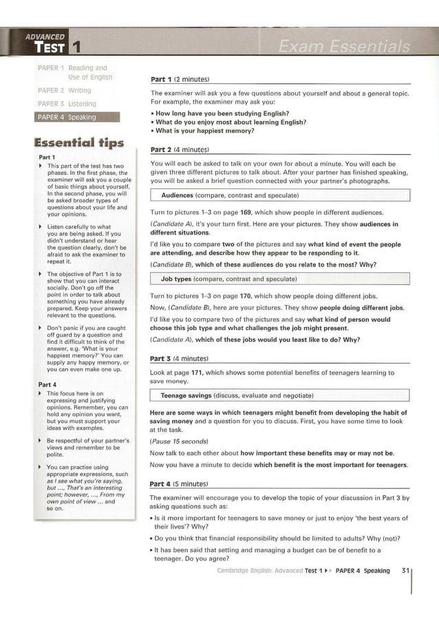 Cambridge English advanced (cae) 2 with key.exam essentials practice ...