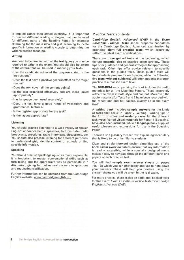 Cambridge English advanced (cae) 2 with key.exam essentials practice ...
