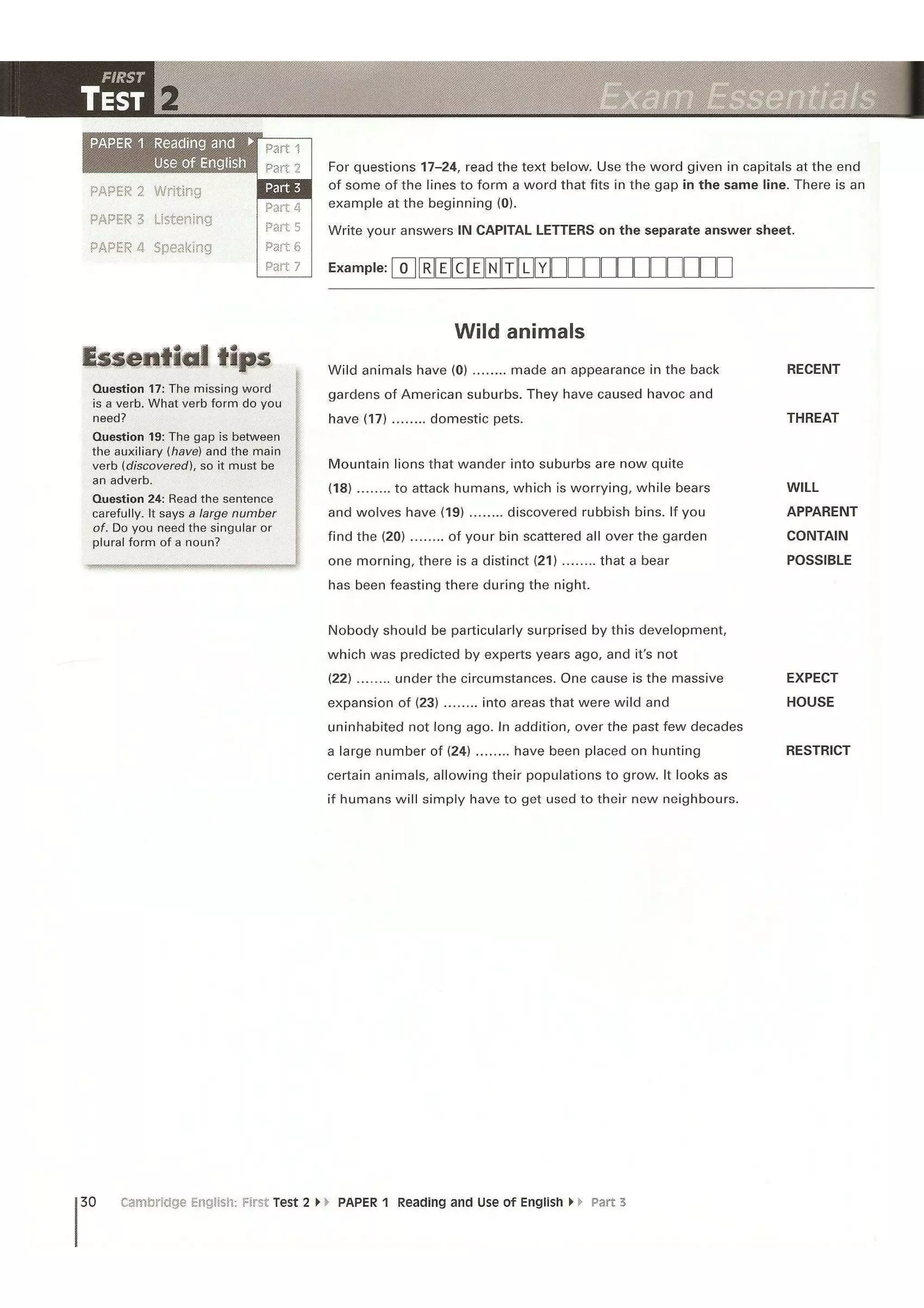 Cambridge English First 1 (FCE) exam essentials practice test. (2014) | PDF