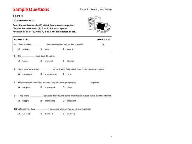 Cambridge English KET/Key For School | PPTX | Educational Assessment ...