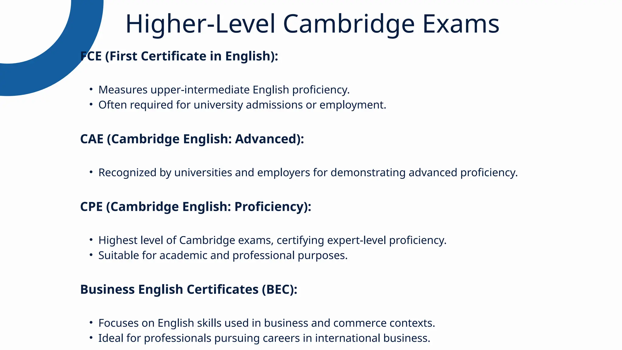 Introduction to Cambridge Exams Your Path to Global Opportunities | PPTX