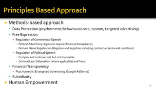 A principle-based approach to regulating #fakenews | PPT