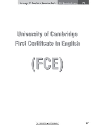 Cambridge fce trp journeys b2-students | PDF