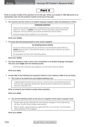 Cambridge fce trp journeys b2-students | PDF