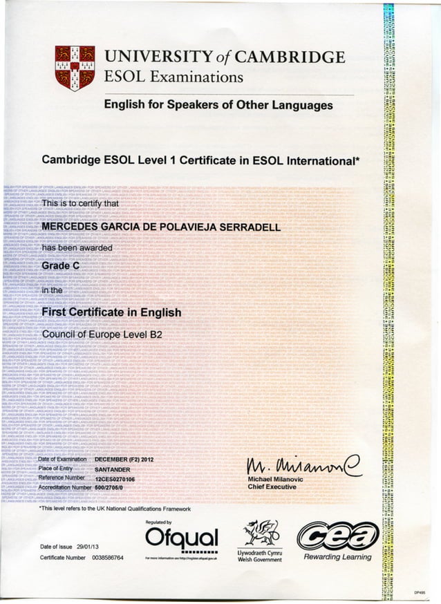Cambridge First Certificate Cambridge First Certificate