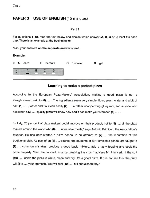 Cambridge first certificate in english 2 (with answers) | PDF