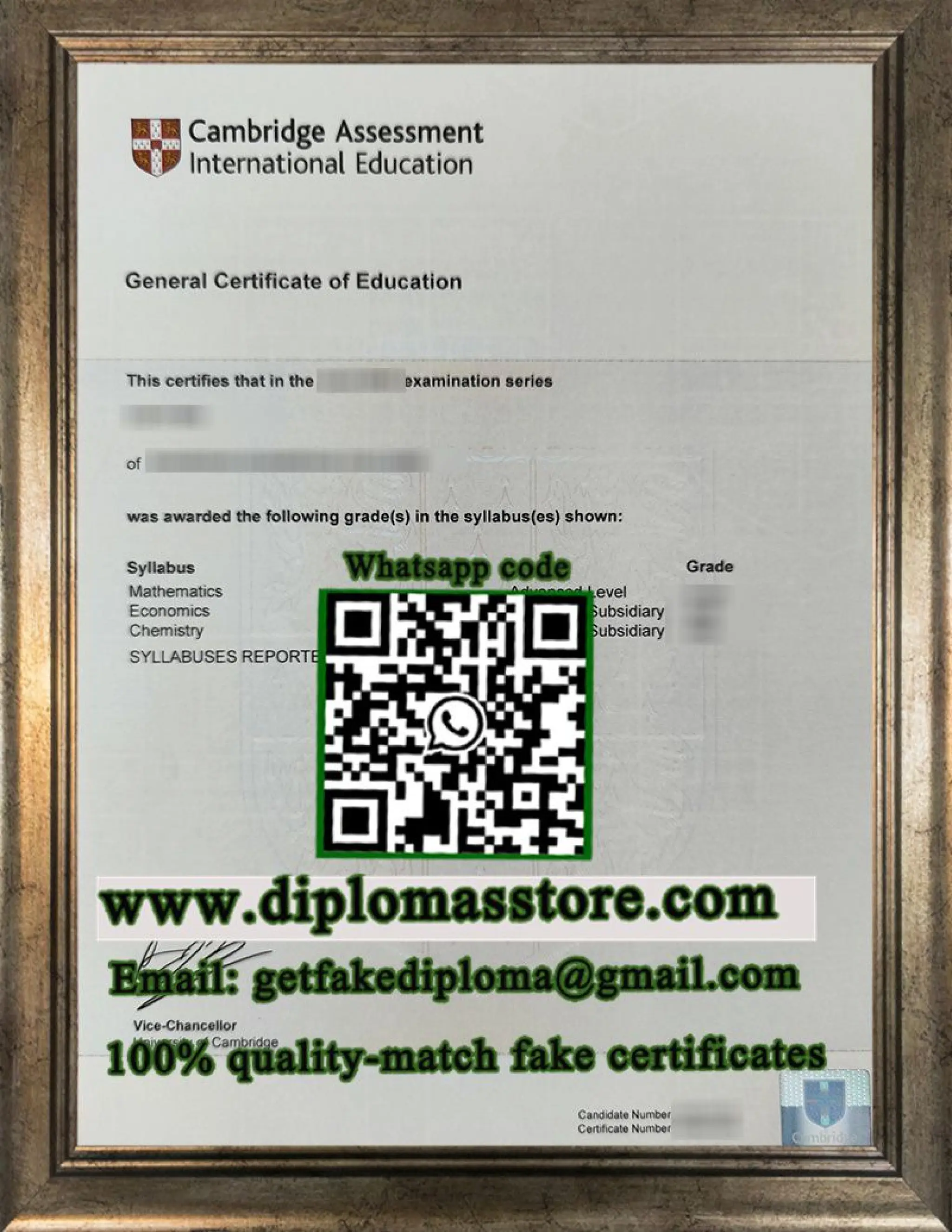 Cambridge GCE certificate, replica Cambridge A Level certificate | PDF