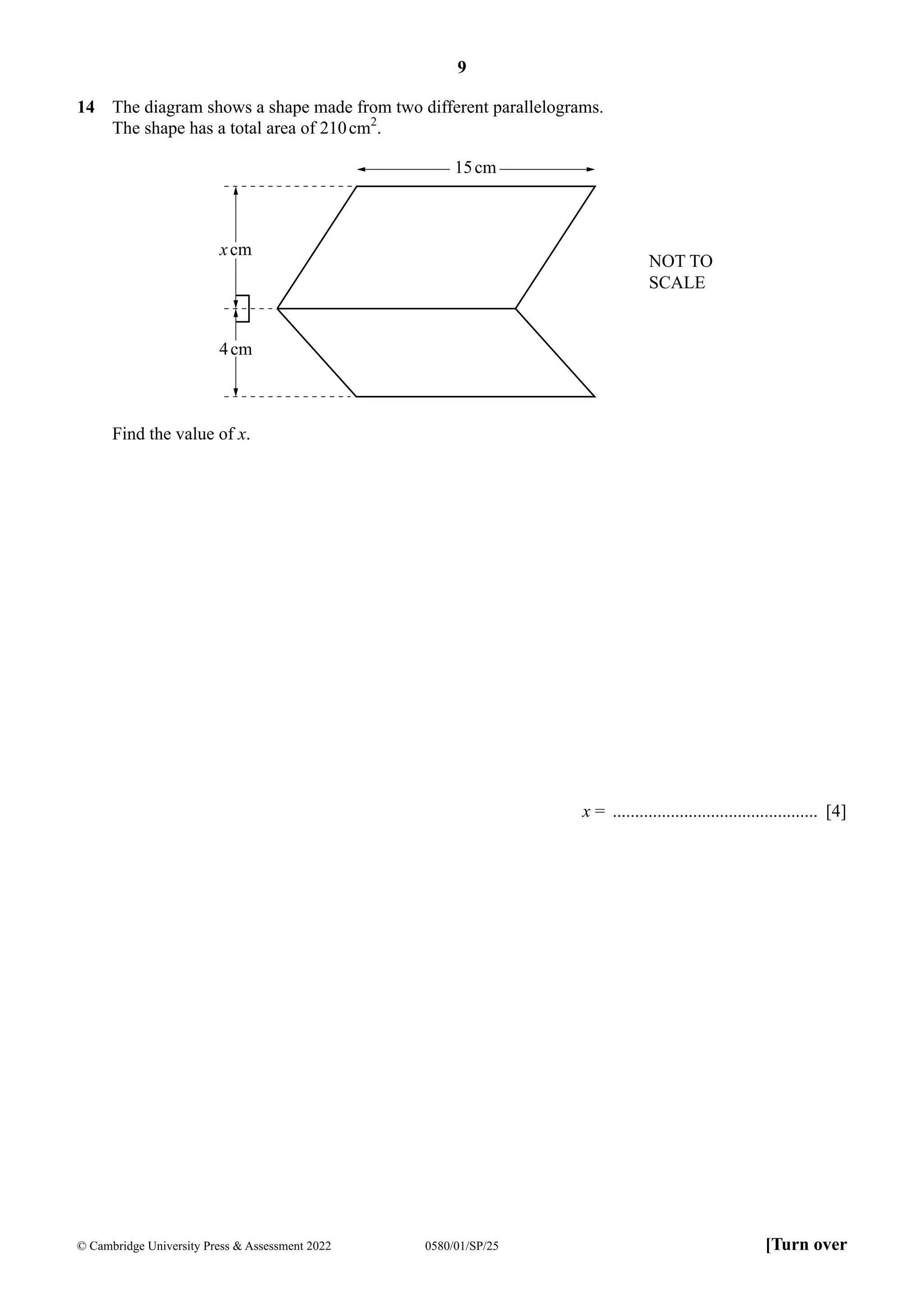 Cambridge IGCSE 0580 Mathematics specimen paper 1 for examination from ...