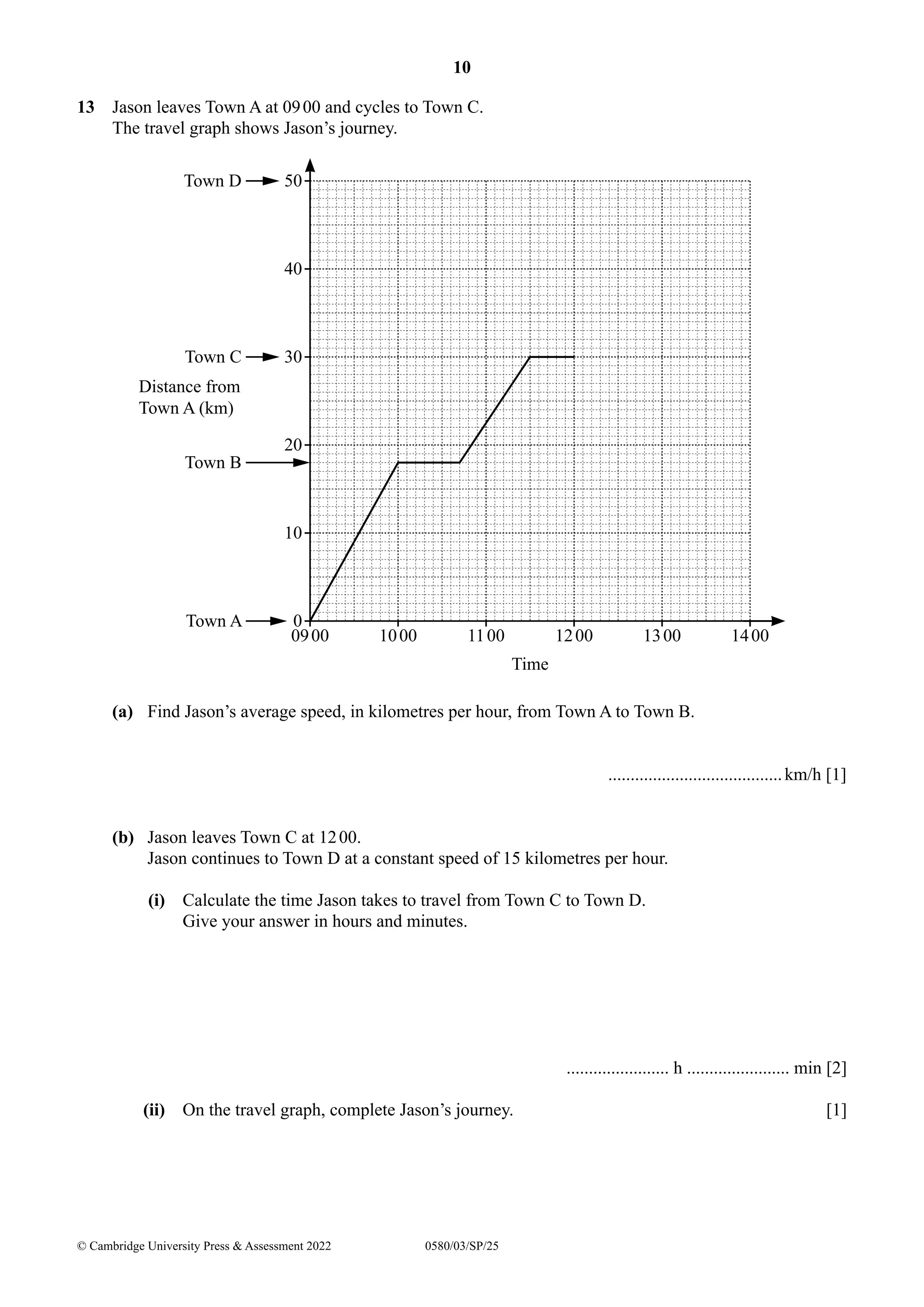 Cambridge IGCSE 0580 Mathematics specimen paper 3 for examination from ...