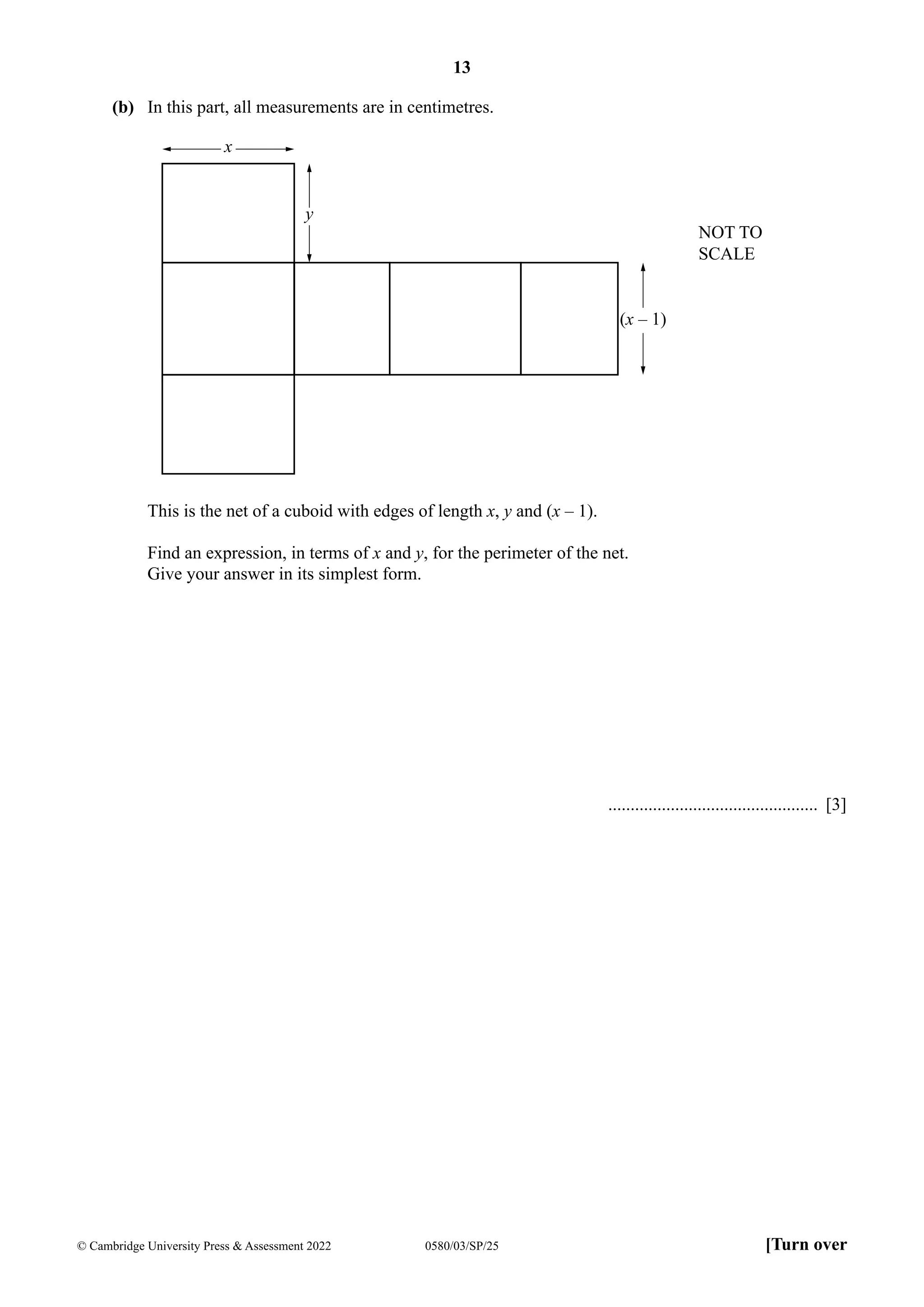 Cambridge Igcse 0580 Mathematics Specimen Paper 3 For Examination From 2025 Pdf